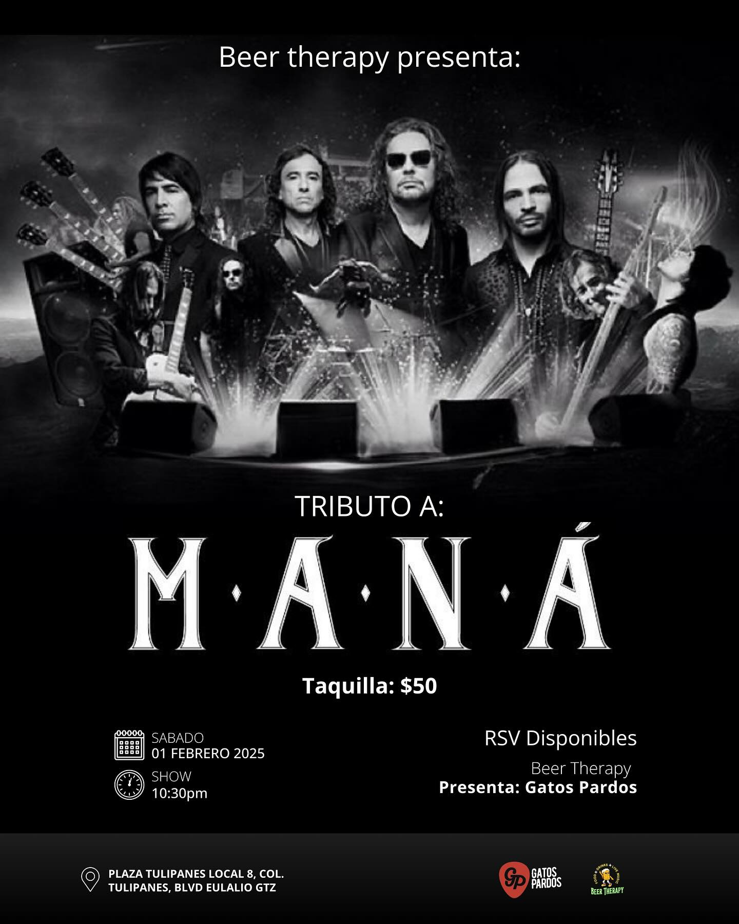 Tributo a Maná en Beer Therapy - Bienvenidos a Saltillo