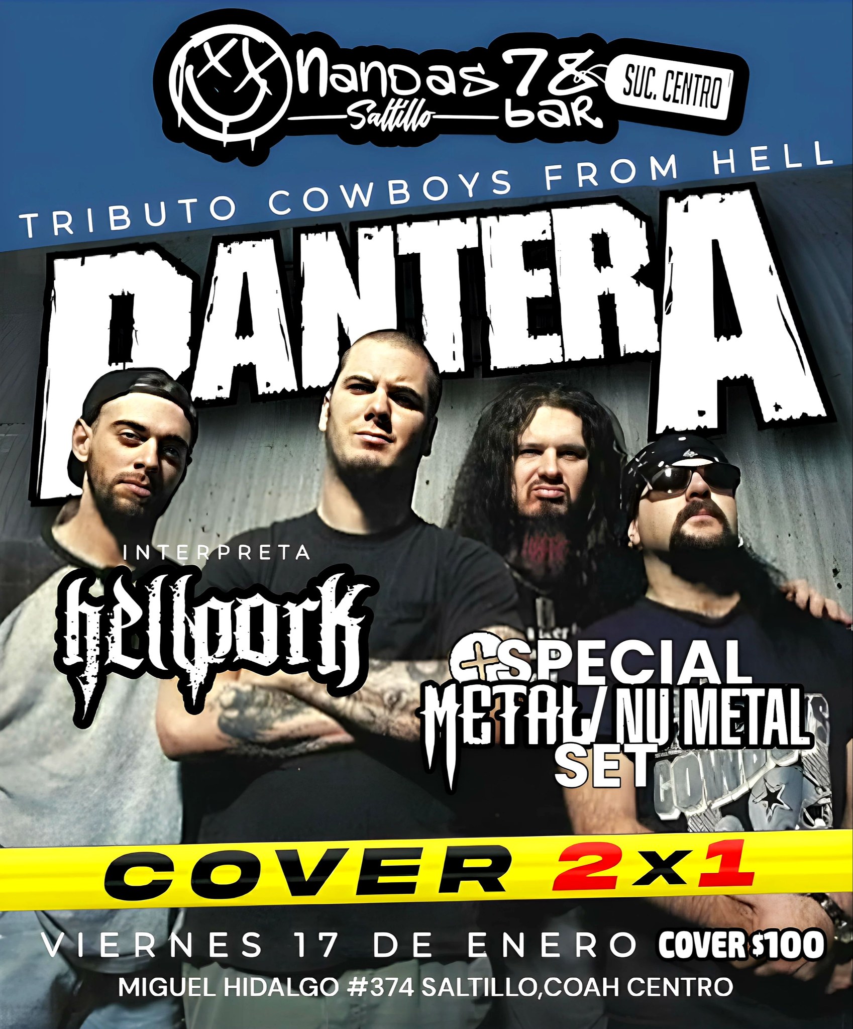 Tributo a Pantera en Nandas Bar Saltillo - Bienvenidos a Saltillo