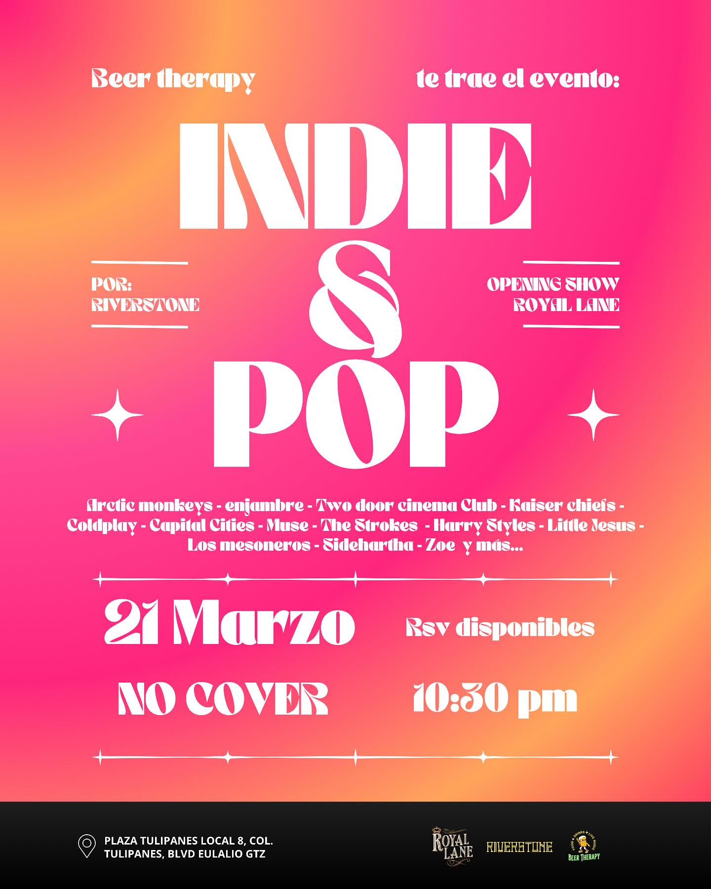 INDIE & POP en Beer Therapy - Bienvenidos a Saltillo