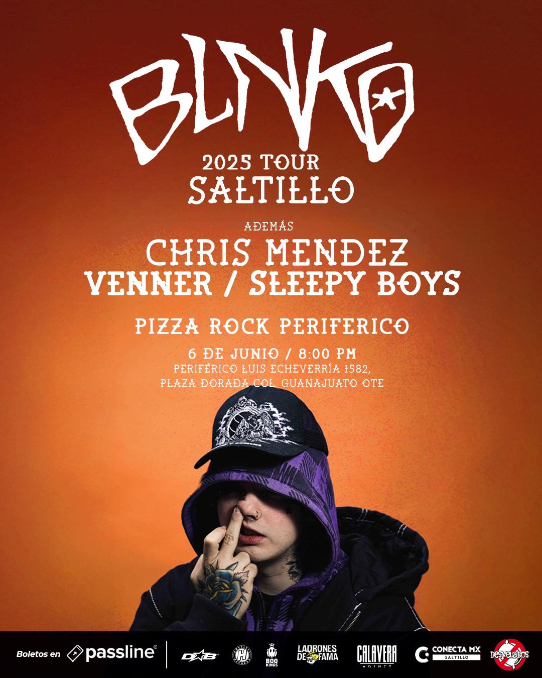 BLNKO Tour 2025 en Pizza Rock - Bienvenidos a Saltillo
