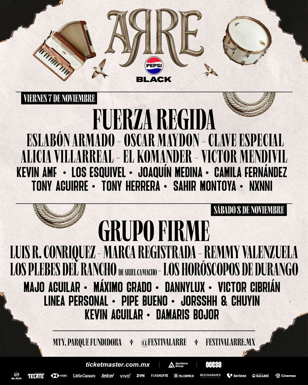 Festival Arre Pepsi Black 2025 - Bienvenidos a Saltillo