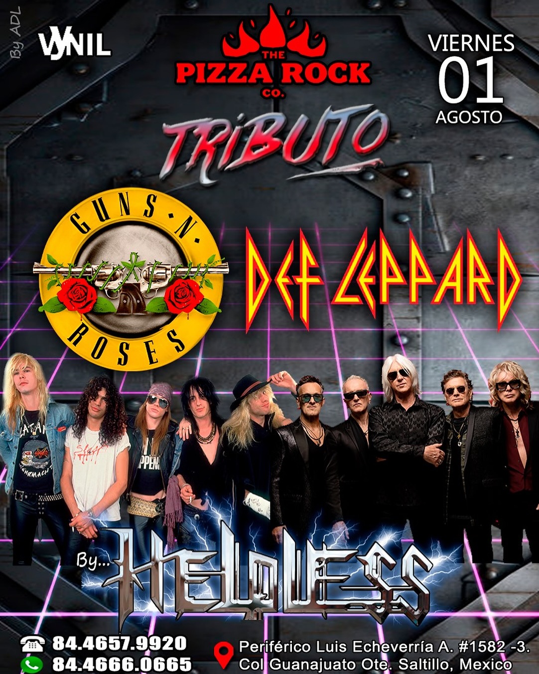 Guns N Roses & Def Leppard en Pizza Rock - Bienvenidos a Saltillo