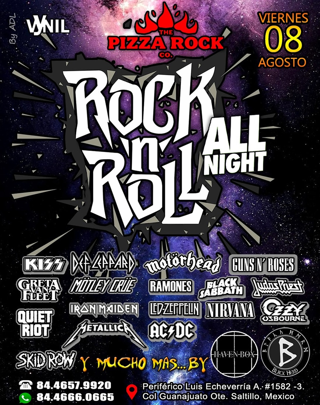 BLACK HERD & HEAVEN BOX en Pizza Rock - Bienvenidos a Saltillo
