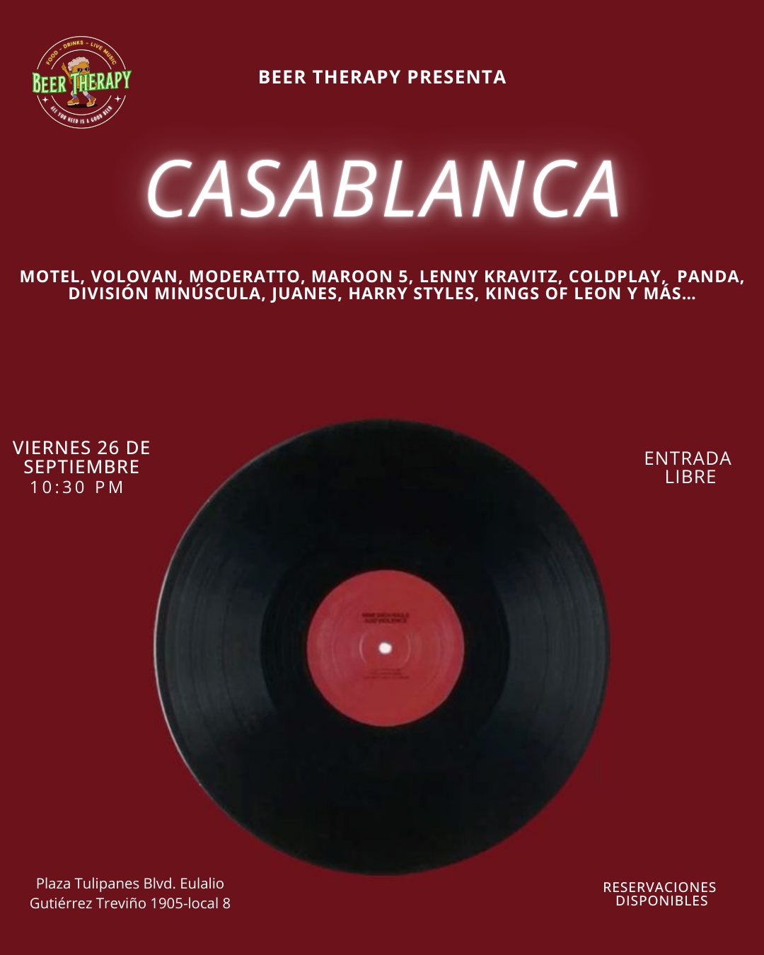 CASABLANCA en Beer Therapy - Bienvenidos a Saltillo