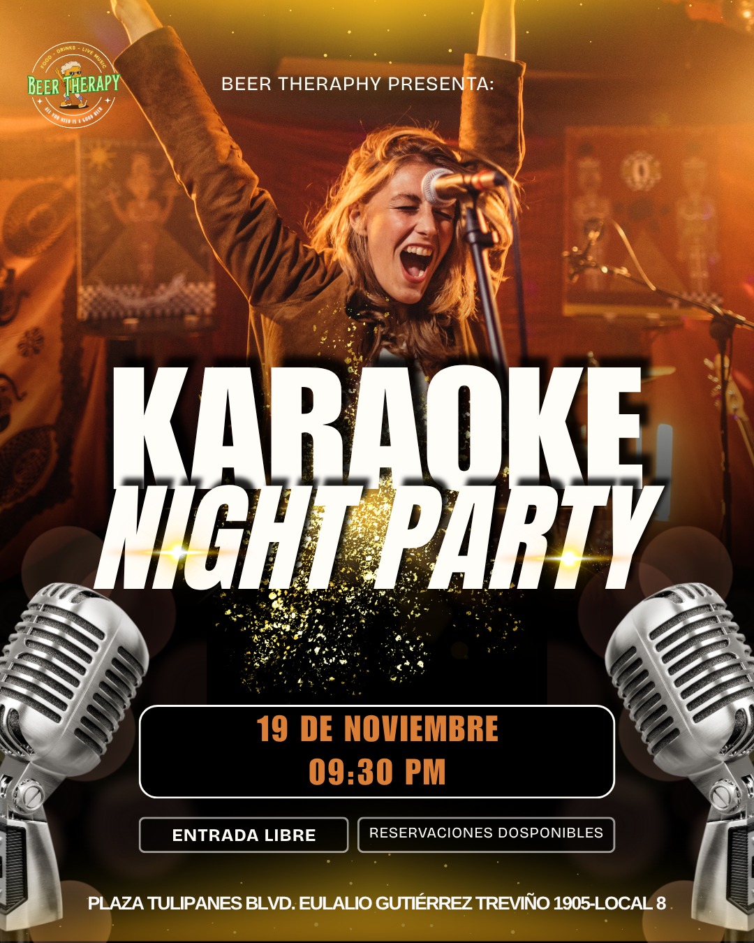 Karaoke Night Party en Beer Therapy - Bienvenidos a Saltillo
